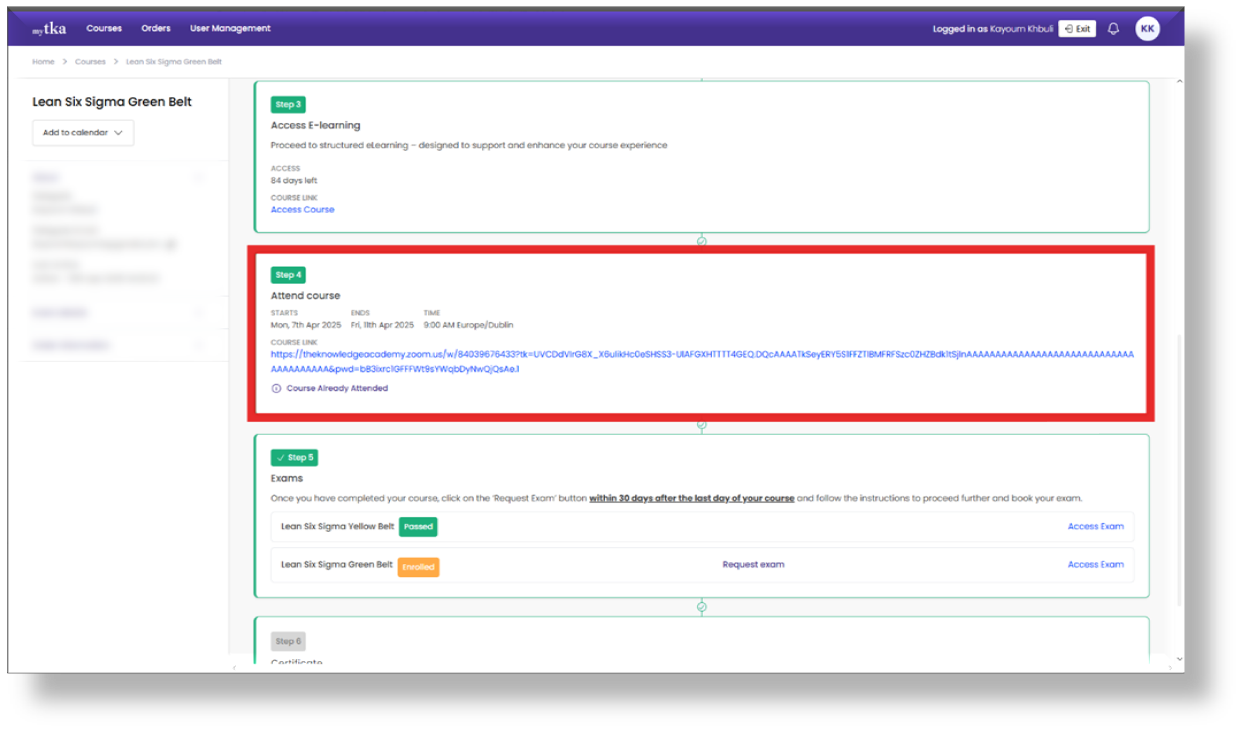 How to Get the Zoom Joining Link for a Virtual Class